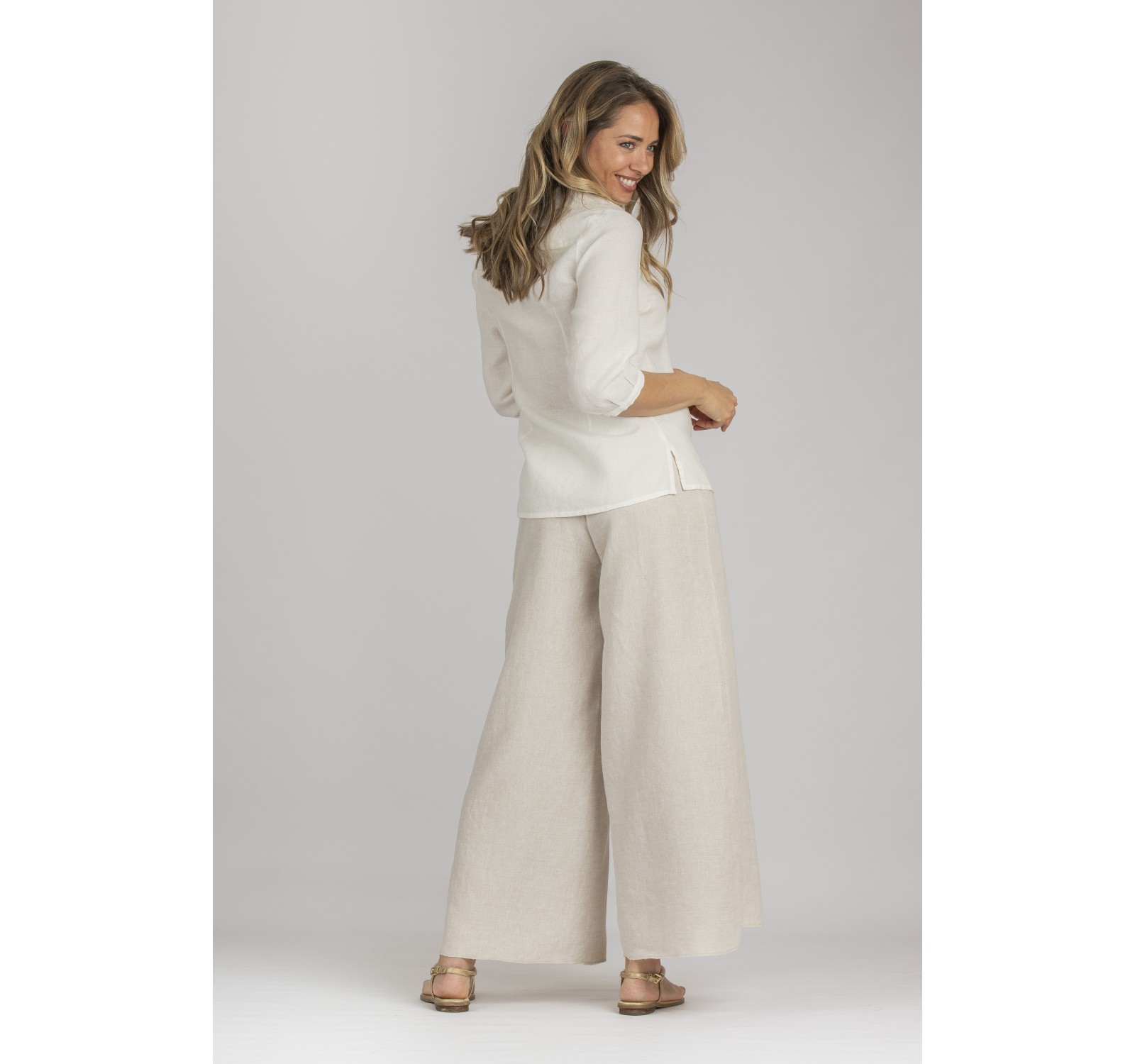 CELIA WHITE LINEN SHIRT FOR WOMEN